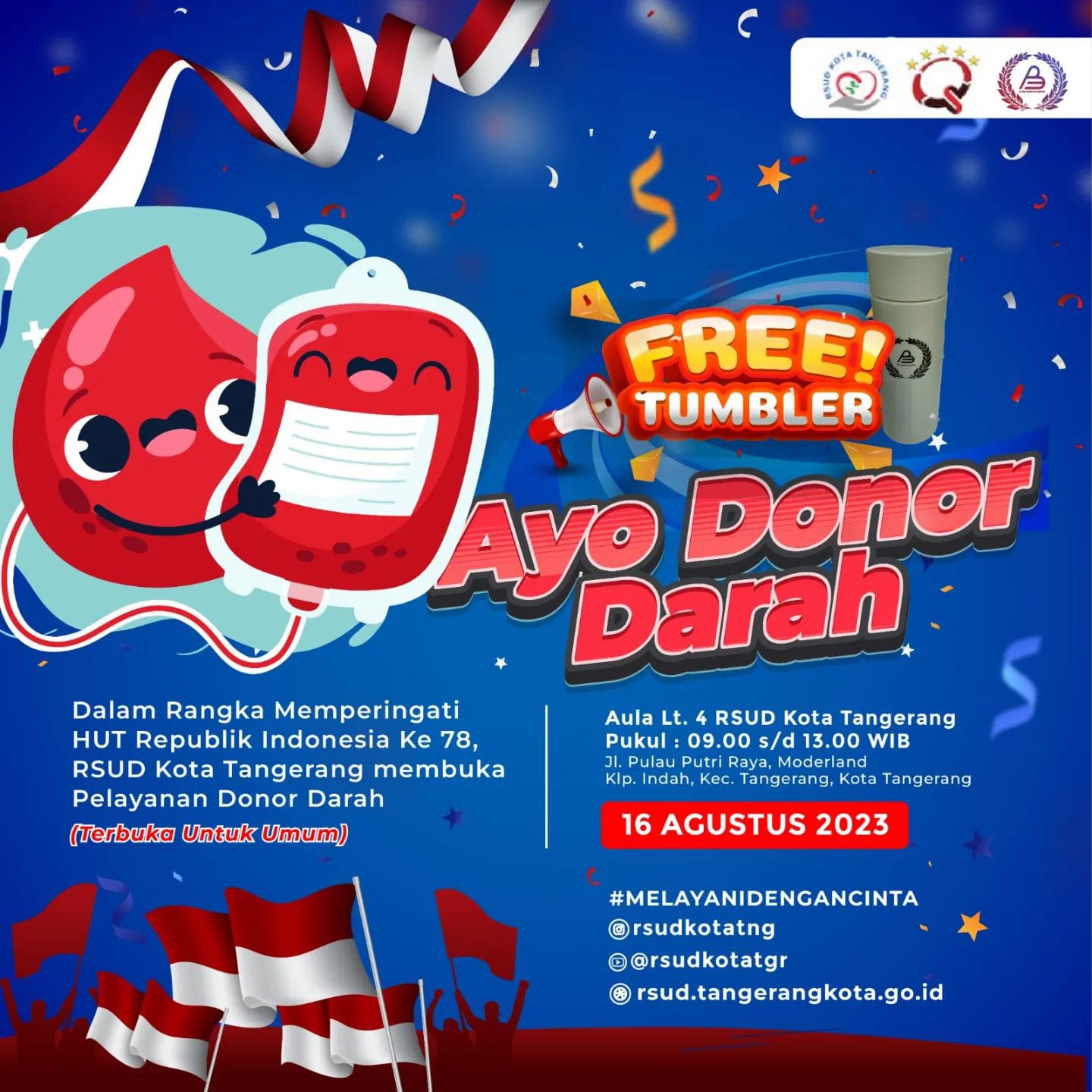Sambut Hari Kemerdekaan, RSUD Kota Tangerang Gelar Pelayanan Donor ... Sambut Hari Kemerdekaan, RSUD Kota Tangerang Gelar Pelayanan Donor ...